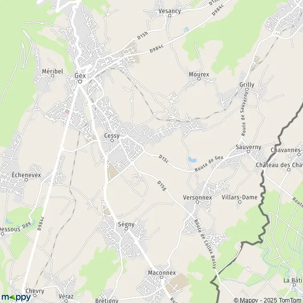 Map Cessy: map of Cessy (01170) and practical information