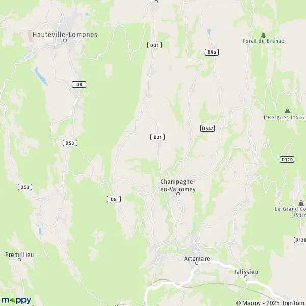 Map Valromey-sur-Séran: map of Valromey-sur-Séran (01260) and practical ...