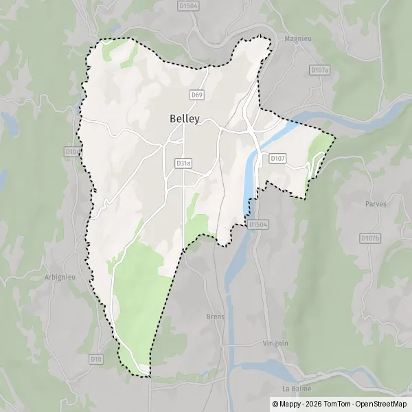 Map Belley: map of Belley (01300) and practical information