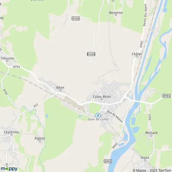 Map Culoz: map of Culoz (01350) and practical information