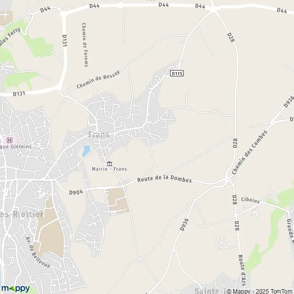 Map Frans: map of Frans (01480) and practical information