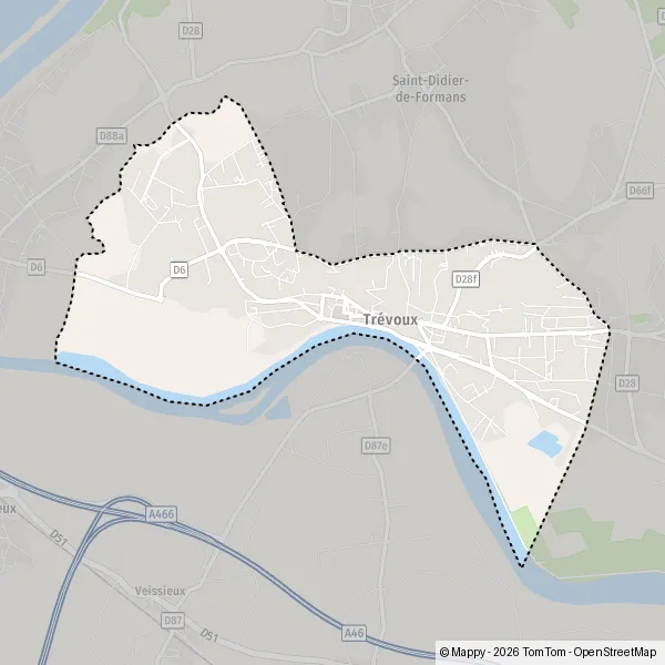 Map Trévoux: map of Trévoux (01600) and practical information