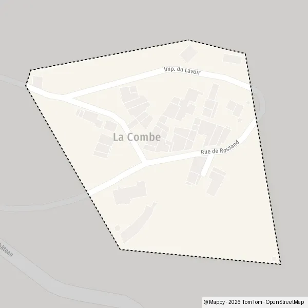 Map La Combe: map of La Combe (01640) and practical information