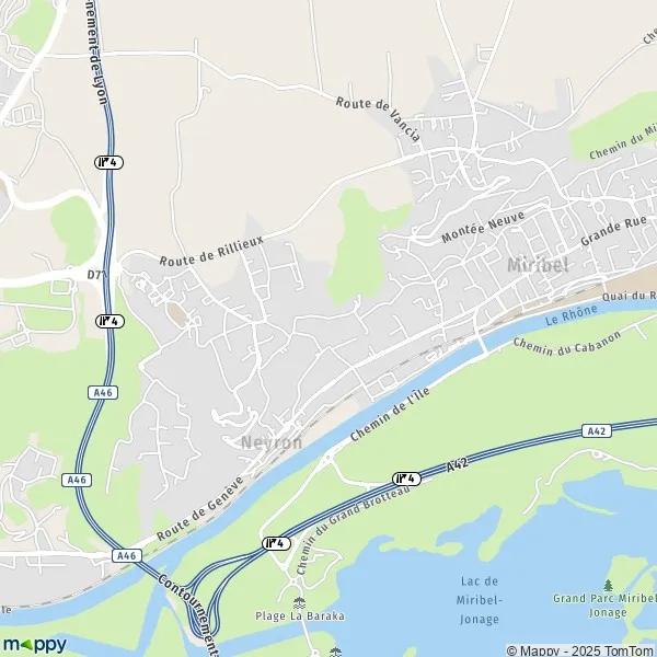 Map Neyron: map of Neyron (01700) and practical information