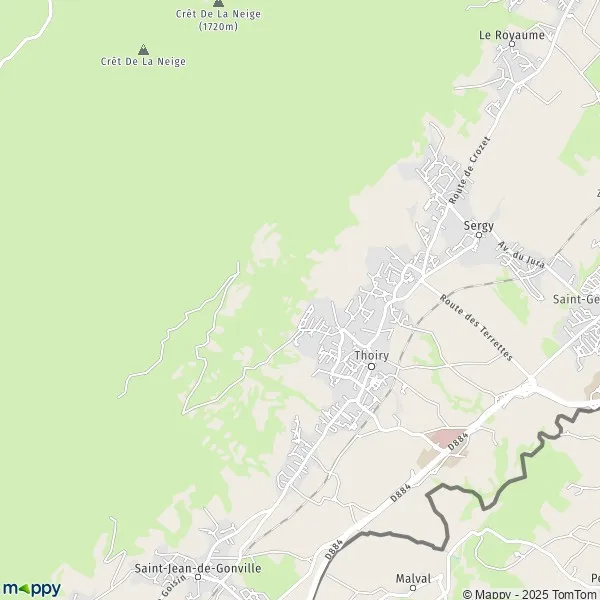 Map Thoiry: map of Thoiry (01710) and practical information