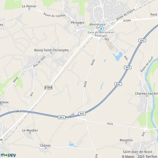 Map Pérouges: map of Pérouges (01800) and practical information