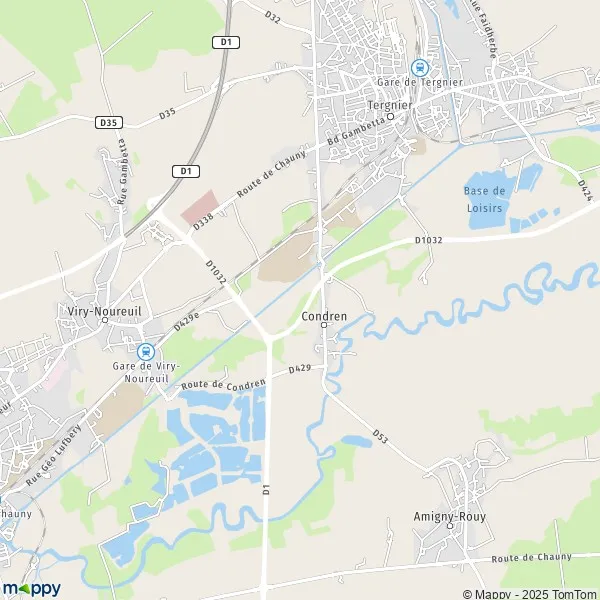 Map Condren: map of Condren (02700) and practical information