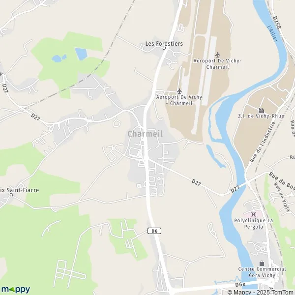 Map Charmeil: map of Charmeil (03110) and practical information