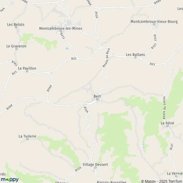 Map Bert: map of Bert (03130) and practical information