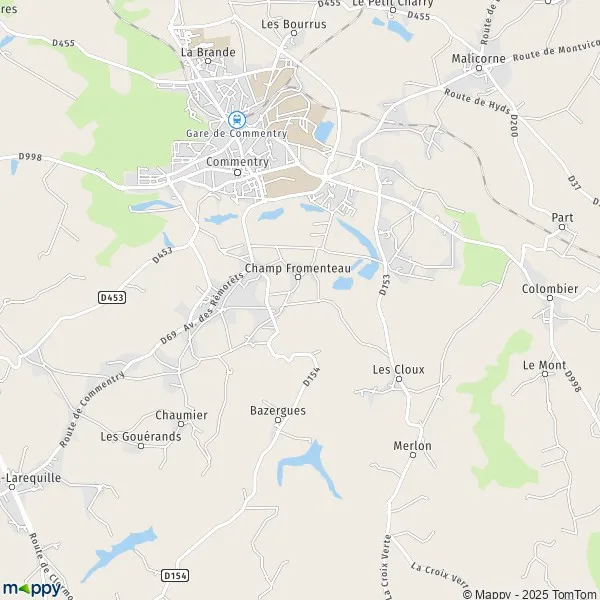 Map Commentry: map of Commentry (03600) and practical information