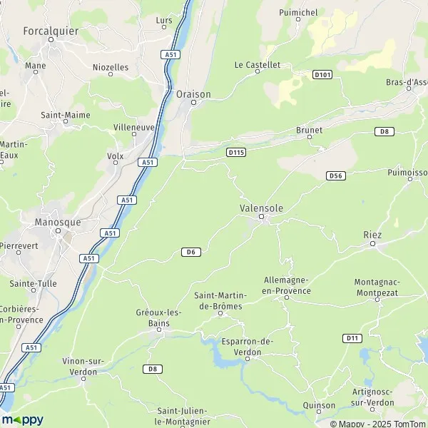 Map Valensole: map of Valensole (04210) and practical information