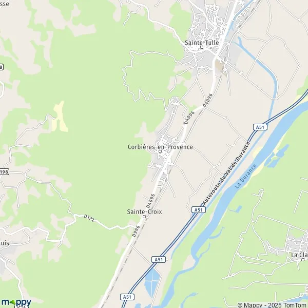Map Corbières-en-Provence: map of Corbières-en-Provence (04220) and ...