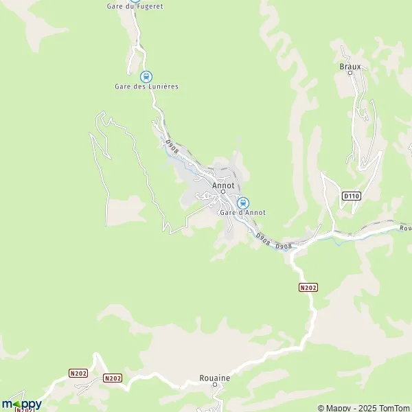 Map Annot: map of Annot (04240) and practical information