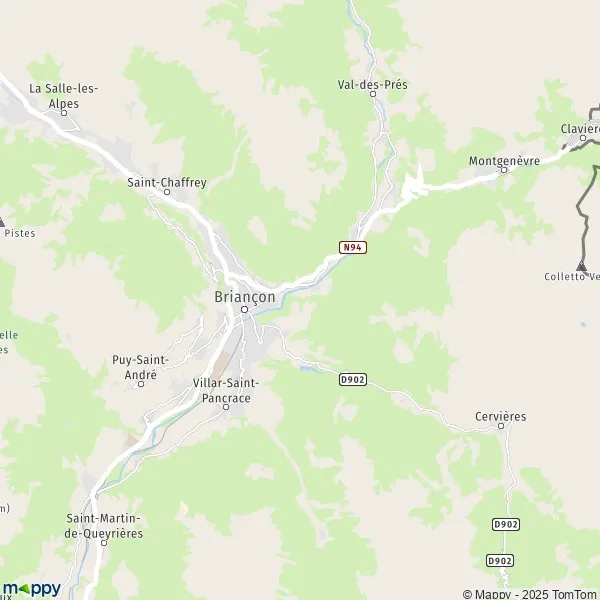 Map Briançon: map of Briançon (05100) and practical information