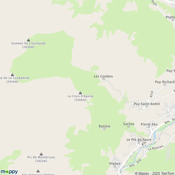 Map Puy-Saint-André: map of Puy-Saint-André (05100) and practical ...