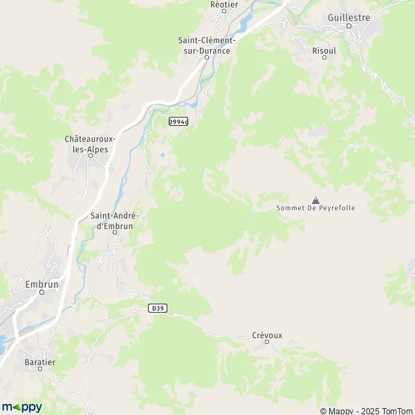 Map Saint-André-d'Embrun: map of Saint-André-d'Embrun (05200) and ...