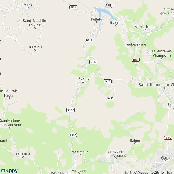 Map Dévoluy: map of Dévoluy (05250) and practical information