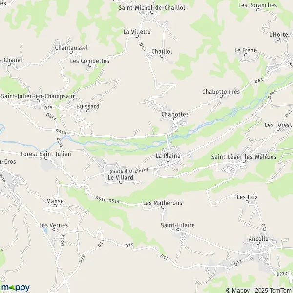 Map Chabottes: map of Chabottes (05260) and practical information