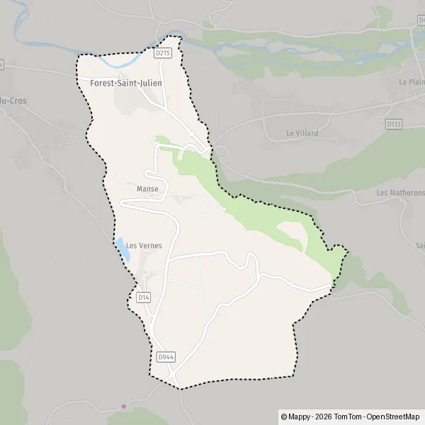 Map Forest-Saint-Julien: map of Forest-Saint-Julien (05260) and ...
