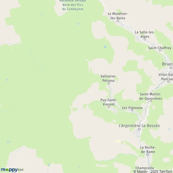 Map Vallouise-Pelvoux: map of Vallouise-Pelvoux (05290) and practical ...