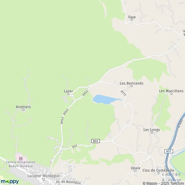 Map Lazer: map of Lazer (05300) and practical information