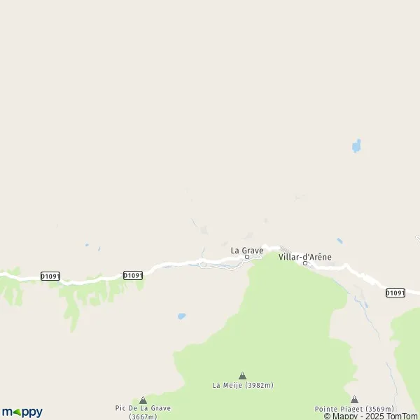 Map La Grave: map of La Grave (05320) and practical information