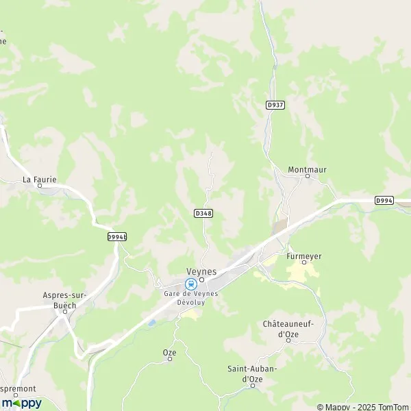 Map Veynes: map of Veynes (05400) and practical information