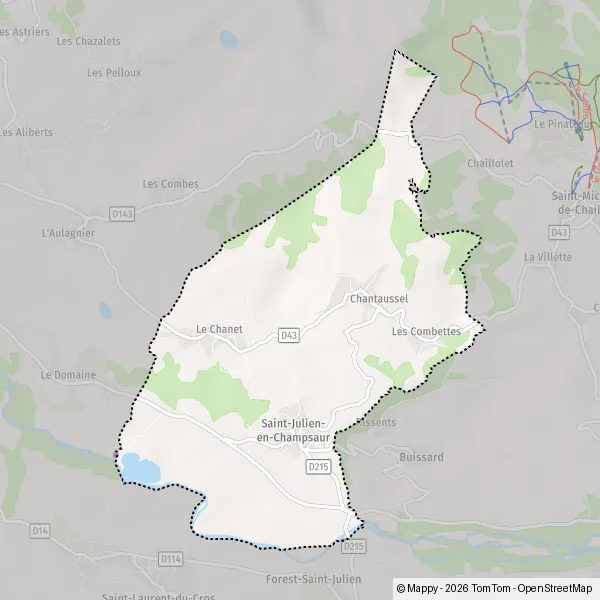 Map Saint-Julien-en-Champsaur: map of Saint-Julien-en-Champsaur (05500 ...