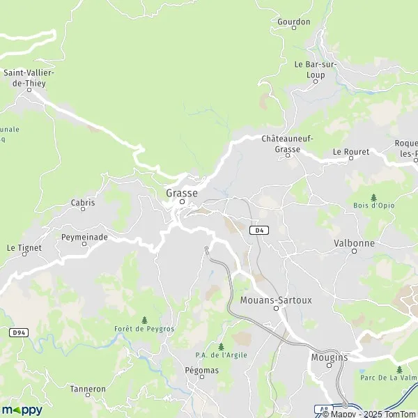 Map Grasse: map of Grasse (06130) and practical information