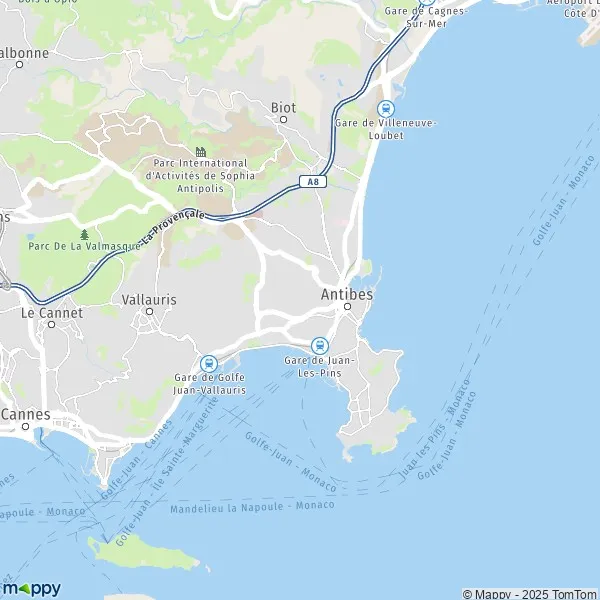 Map Antibes: map of Antibes (06160) and practical information