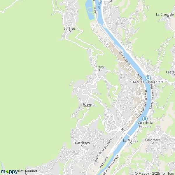 Map Carros: map of Carros (06510) and practical information