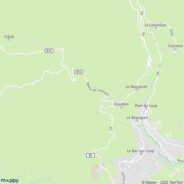 Map Gourdon: map of Gourdon (06620) and practical information