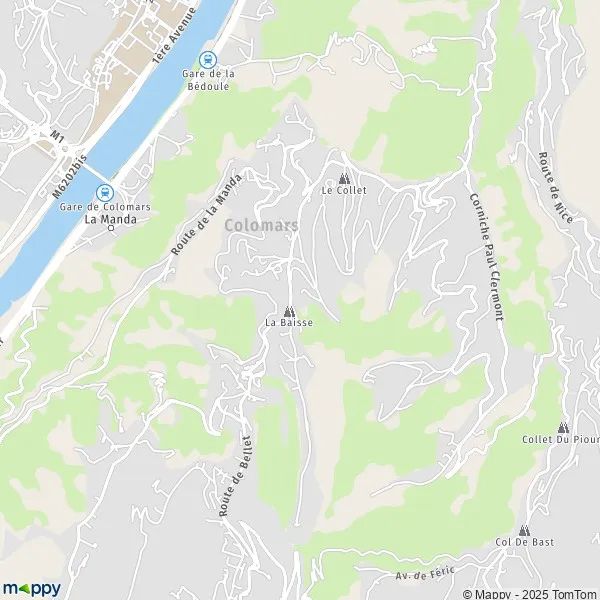 Map Colomars: map of Colomars (06670) and practical information