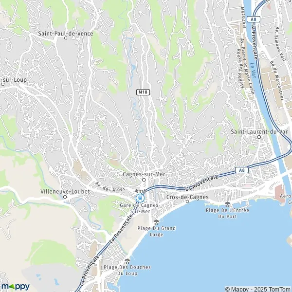 Map Cagnes-sur-Mer: map of Cagnes-sur-Mer (06800) and practical information