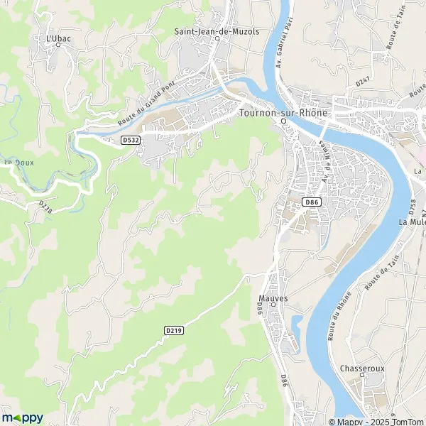 Map Tournon-sur-Rhône: map of Tournon-sur-Rhône (07300) and practical ...