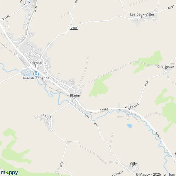 Map Blagny: map of Blagny (08110) and practical information