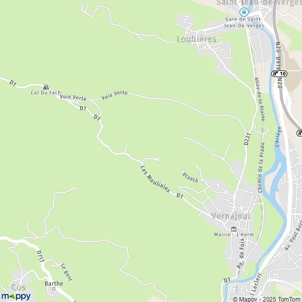 Map Vernajoul: map of Vernajoul (09000) and practical information