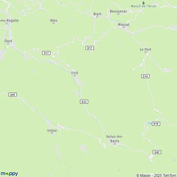 Map Ercé: map of Ercé (09140) and practical information