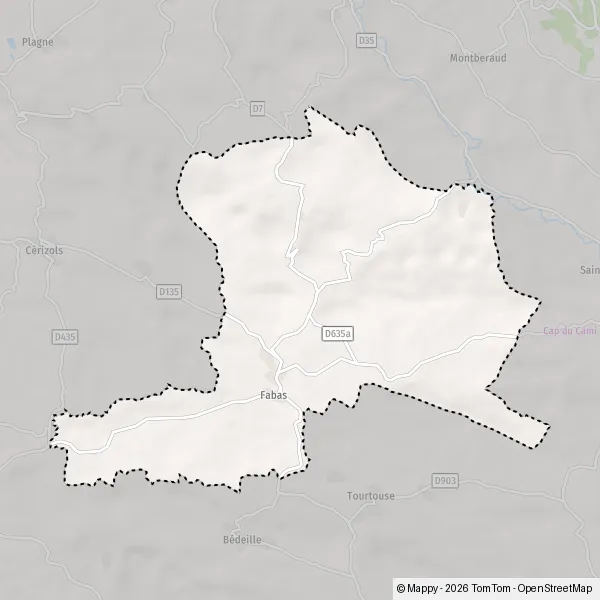 Map Fabas: map of Fabas (09230) and practical information
