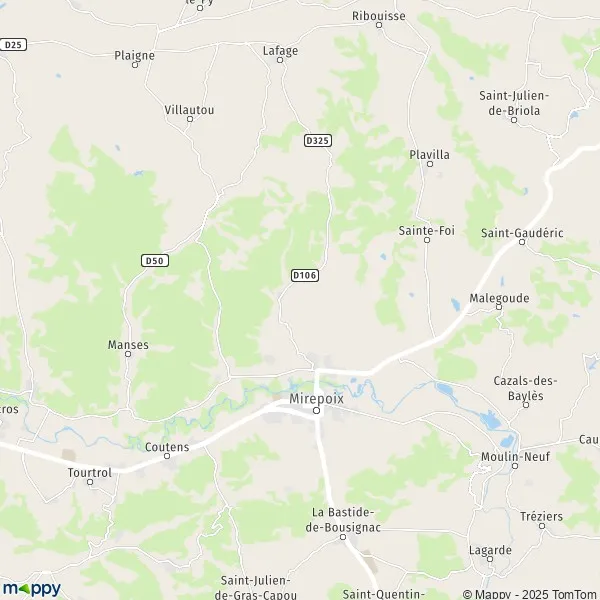 Map Mirepoix: map of Mirepoix (09500) and practical information