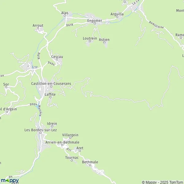 Map Castillon-en-Couserans: map of Castillon-en-Couserans (09800) and ...