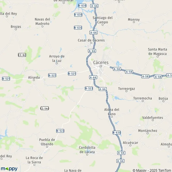Map Cáceres: map of Cáceres (10001) and practical information
