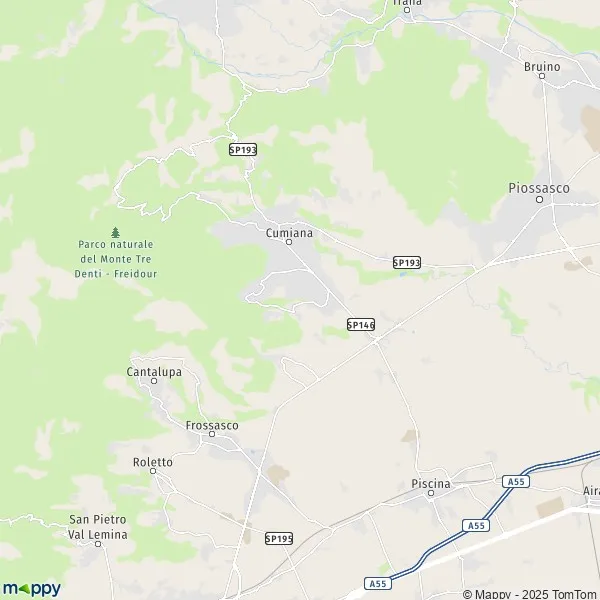 Map Cumiana: map of Cumiana (10040) and practical information