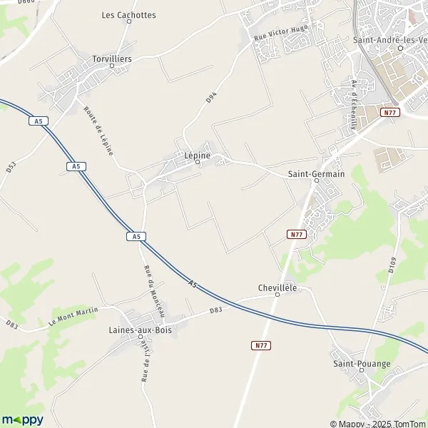 Map Saint-Germain: map of Saint-Germain (10120) and practical information