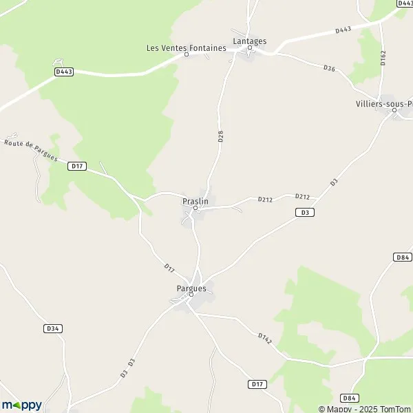 Map Praslin: map of Praslin (10210) and practical information