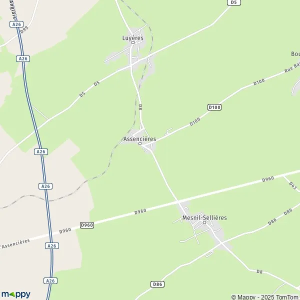 Map Assencières: map of Assencières (10220) and practical information