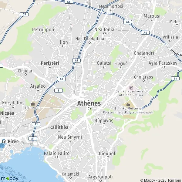 Map Athens: map of Athens (104 31) and practical information