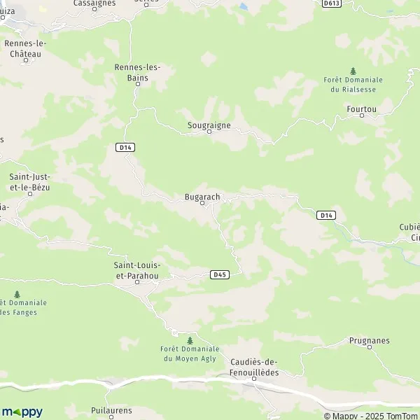 Map Bugarach: map of Bugarach (11190) and practical information