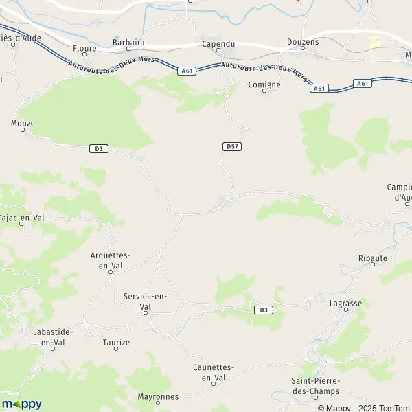 Map Val-de-Dagne: map of Val-de-Dagne (11220) and practical information