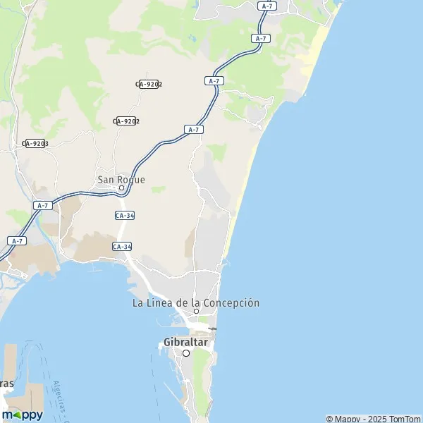 Map La Línea de la Concepción: map of La Línea de la Concepción (11300 ...